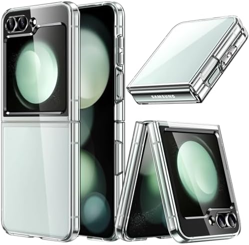 JETech 3 in 1 Case for Samsung Galaxy Z Flip 5 with 2-Pack Tempered ...
