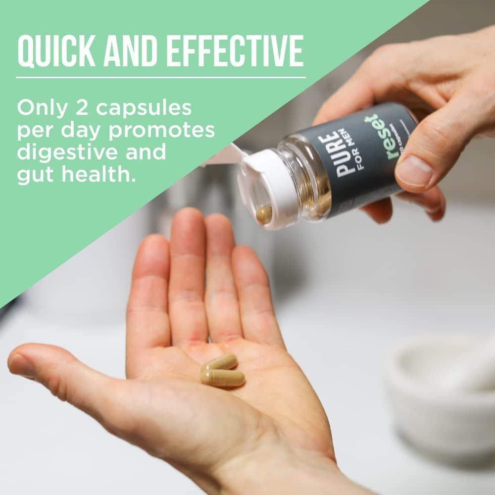 Pure for Men Detox Supplement, Reset | Promotes Digestive & Gut Health ...