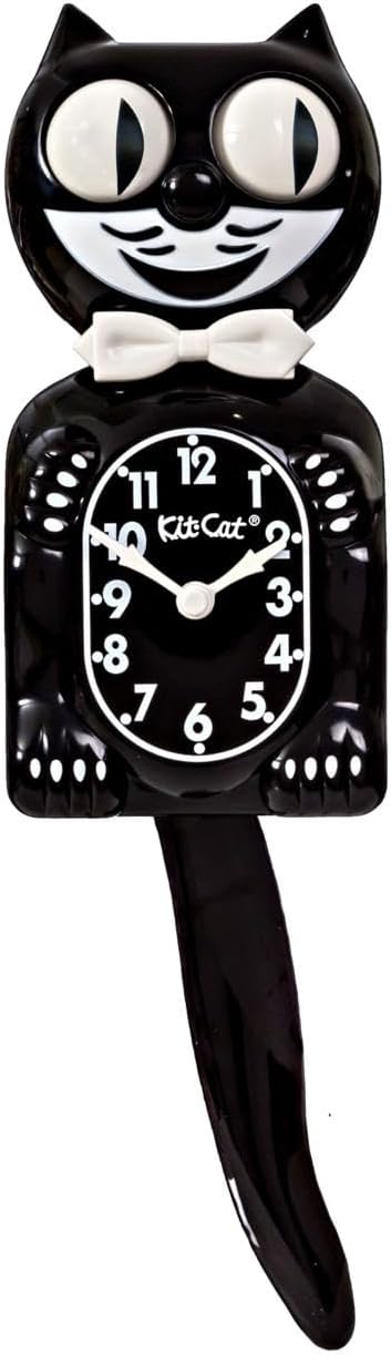 KIT CAT Klock Classic Black : Amazon.co.uk: Home & Kitchen