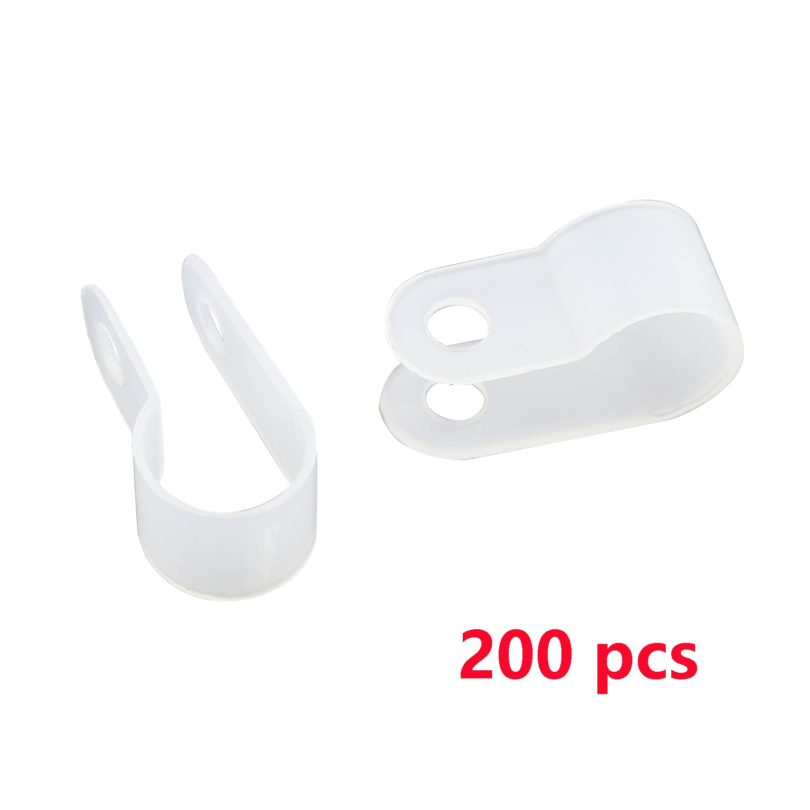 Snapklik.com : R-Type Cable Clamp White Nylon Cable Organizer Clips For ...