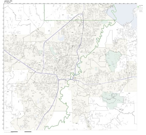 ZIP Code Wall Map of Jackson, MS ZIP Code Map Laminated: Amazon.com ...