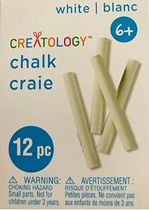 Amazon.com: Creatology White Skinny Chalk Twelve Pieces For Drawing