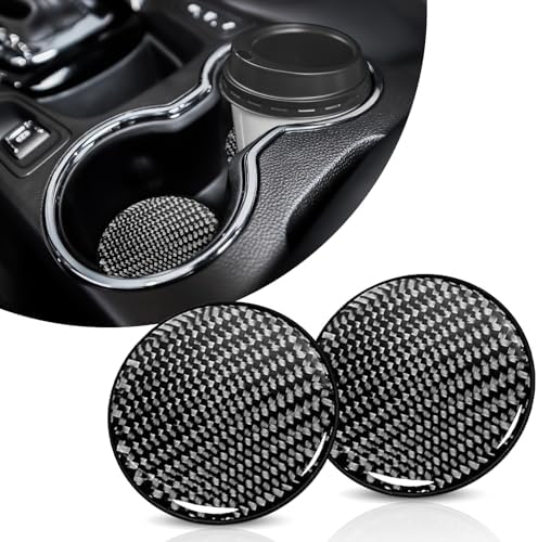 Amazon.com: Car Cup Holder Coaster, 2 PCS Carbon Fiber Non-Slip ...