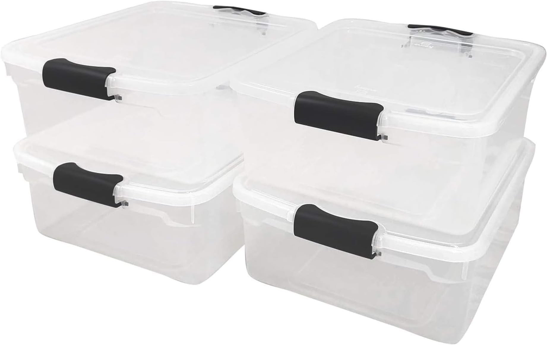 Amazon.com: Sterilite 15 Quart ClearView Latch Storage Container With ...