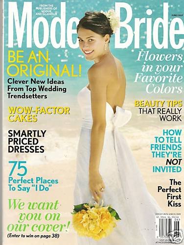 Modern Bride Magazine: "Be an Original" (June/July 2009): Modern Bride ...