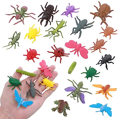 Giantree Mini Insect Figures Set, 20Pcs Plastic Crawling Animals Small ...