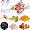 Amazon.com : Weewooday 7 Pieces Artificial Fish Colorful Fake Fish ...