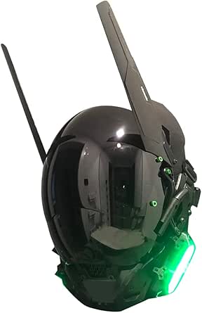 Amazon.com: Punk Helmet Mask Cosplay with LED Light, for Cyberpunk Mask ...