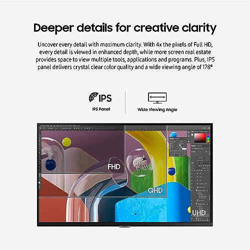 Samsung 32-Inch ViewFinity S80PB Series UHD Monitor, DCI-P3 98%, VESA ...