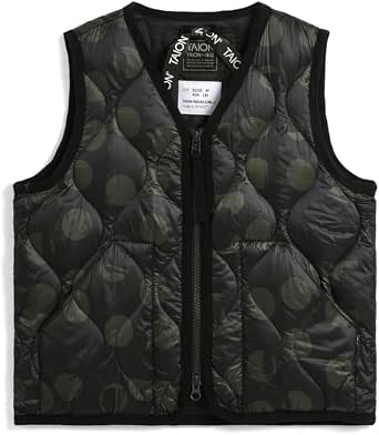Amazon.co.jp: Taion Kids Military V Neck Button Inner Down Vest - Soft ...