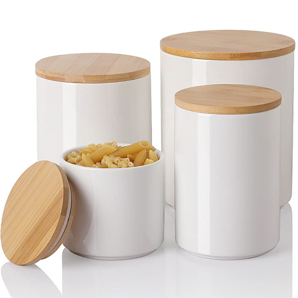 Amazon.com: Sweejar Ceramic Kitchen Canister Sets, Porcelain Container ...