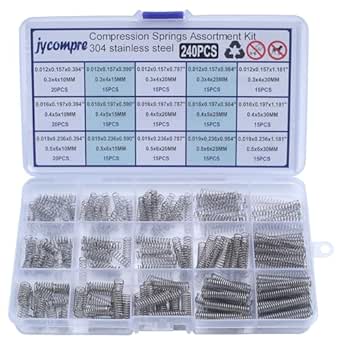 jycompre 240pcs Small Compression Springs Assortment Kit, 15Different ...