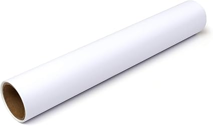 Premium White Removable Vinyl, 12" x 15 FT Roll Self-Adhesive White ...