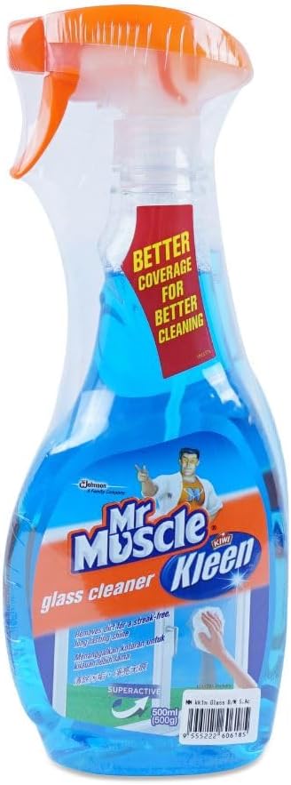 Mr Muscle Kiwi Kleen Glass Cleaner and refill, Superactive, 500 ...