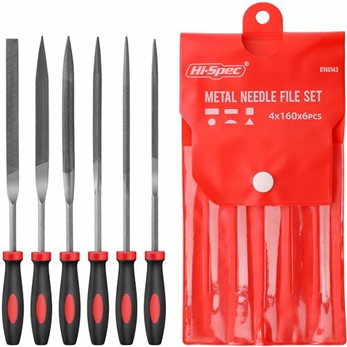 Hi-Spec 6pc Needle File Set Small Metal Hand Files. Fine Micro Steel ...