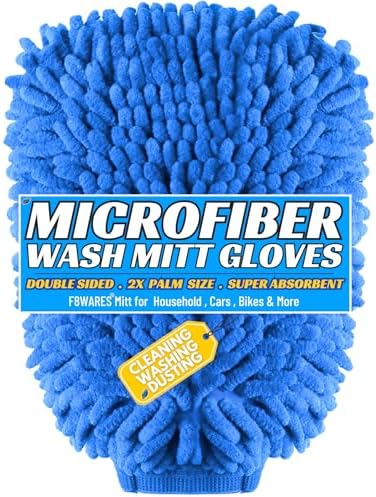Blue Earth® Double Sided Microfibre Cleaning Washing Dusting Hand Mitt ...