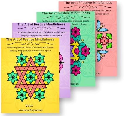 Festive Rangoli Art – Combo Pack of 4 Books | Each with 30 Step-by-Step ...