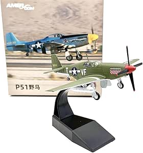 Amazon.com: yuanpulalala 1: 72 US P51 Mustang Fighter Aircraft Model World War II Finished ...