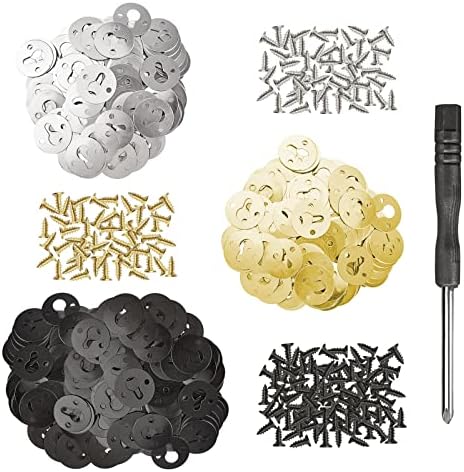 UFURMATE Keyhole Hangers with Screws, 120Pcs Round Keyhole Frame ...