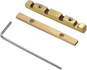 Amazon.com: OVSAL Bass Guitar Nut 38mm Adjustable Bass Nut Brass Roller ...