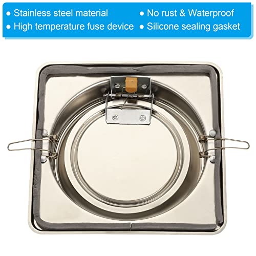 PATIKIL 6″ Backdraft Damper with Ducting Hose Clamp, 1 Set Stainless ...