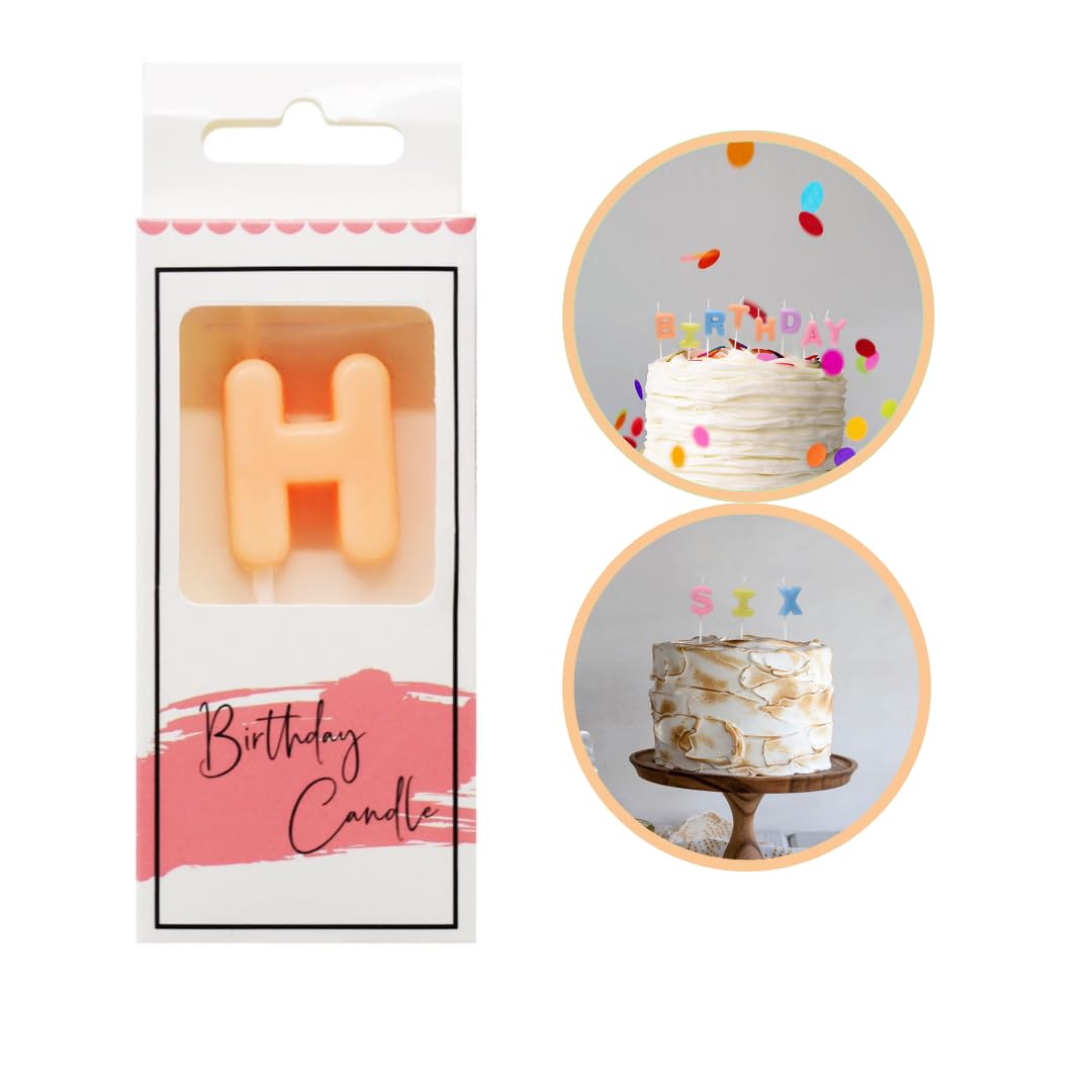 Amazon.com: Birthday Candle Letters, Birthday Candles, H Letter Candle ...