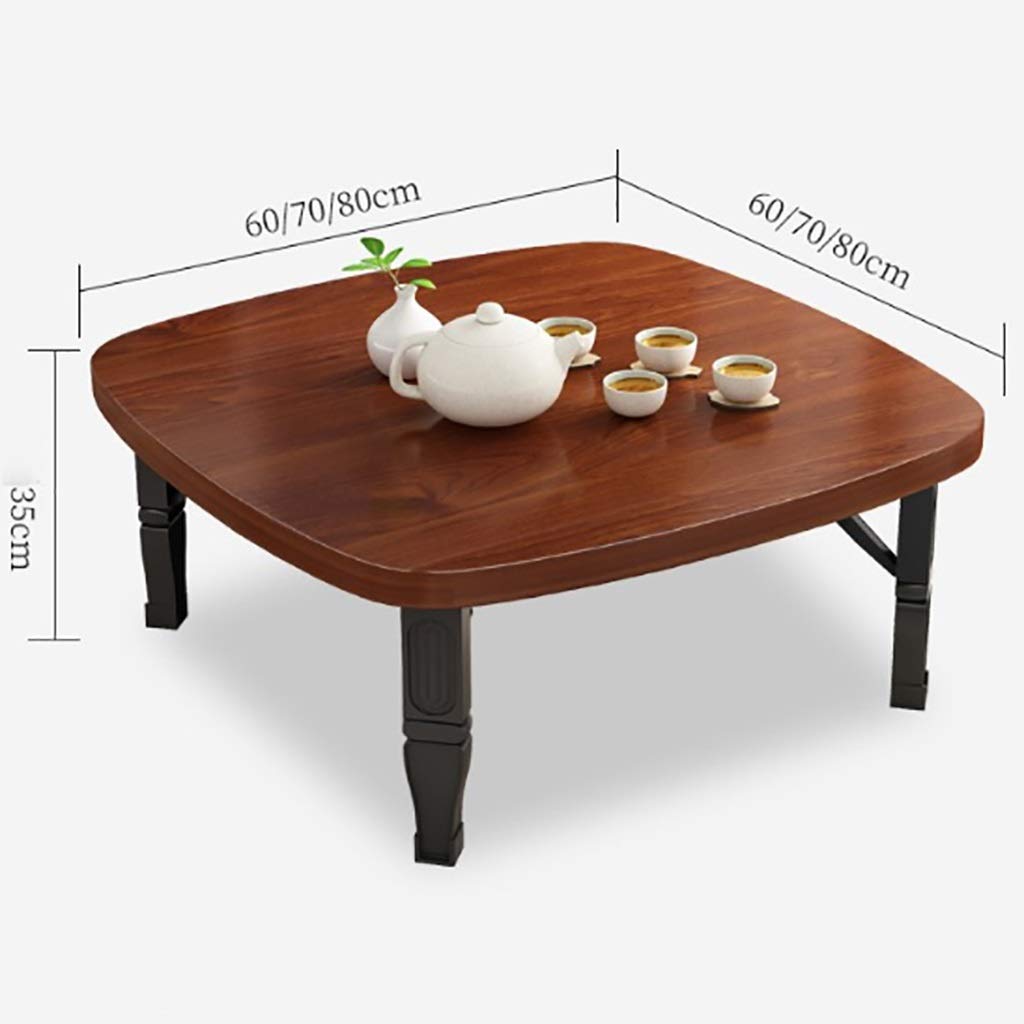 Short Table Japanese Style Square Folding Table - 60x60cm Low Floor ...
