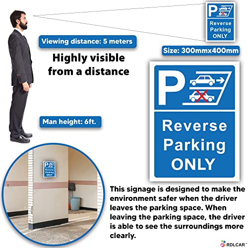 RDLCAR Reverse Parking Only Safety Signs for Public and Private Parking ...