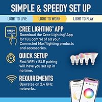 Cree Lighting Connected Max Smart LED Bulb A19 60W Tunable White ...