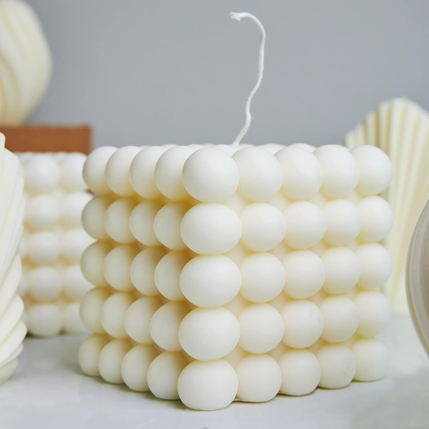 Amazon.com: LUXANNA Large Decorative Scented Bubble Candle (White ...