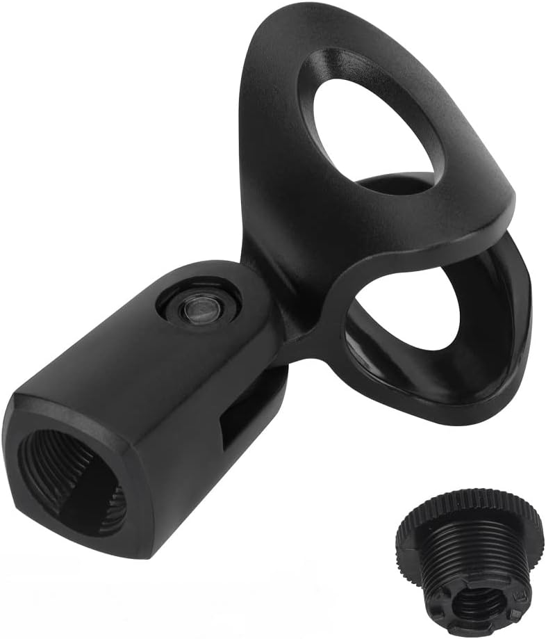 SHOPEE 1-Pack Black Universal Microphone Clip Holders with 5/8-Inch ...