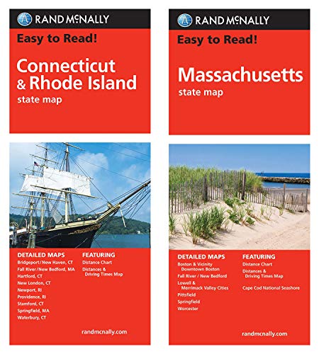 Snapklik.com : Rand McNally State Maps: Connecticut/Rhode Island And ...
