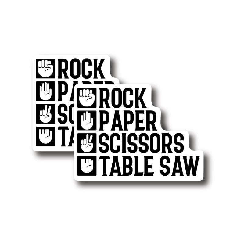 Amazon.com: Rock Paper Scissors Table Saw Sticker - Fun Proud Working ...