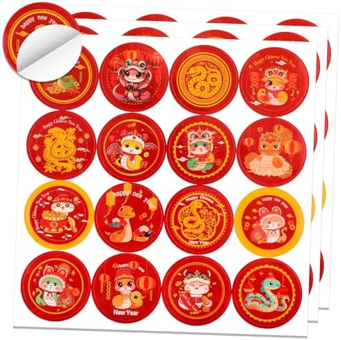 Amazon.com: FaCraft 112pcs Happy Chinese New Year Stickers 2024 Year of ...