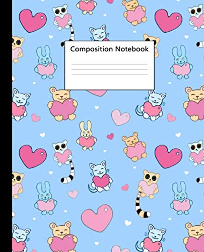 Amazon.co.jp: Composition Notebook: Cute Baby Animals Blank Workbook ...