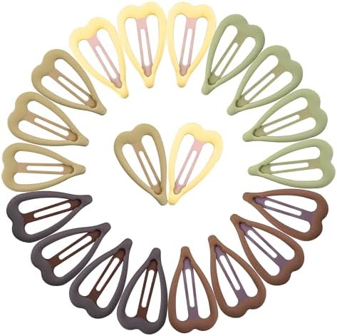 Amazon.com : Cptots Metal Snap Hair Clips Heart Shape Hair Barrettes ...