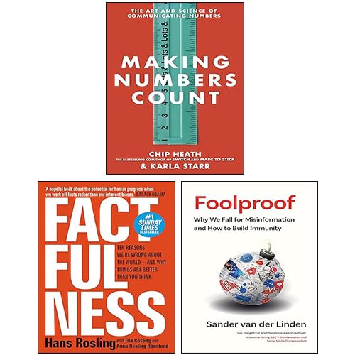 Factfulness [Hardcover], Foolproof [Hardcover], Making Numbers Count 3 ...