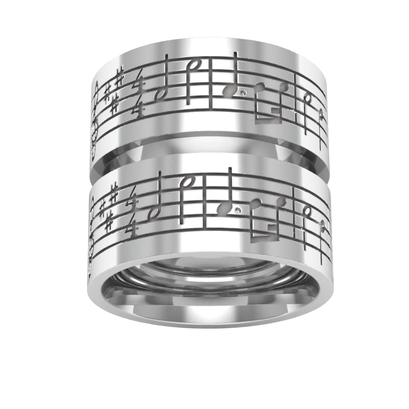 Amazon.com: Custom Music Note Ring, Personlized Music Note Ring, Music ...