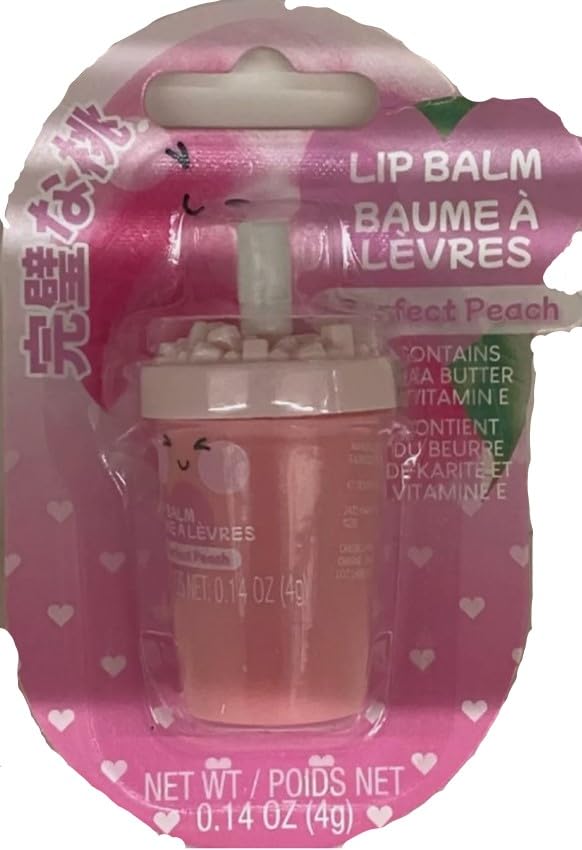 Amazon.com : Sweet Peach Lip Balm with Shea Butter and Vitamin E, Net ...