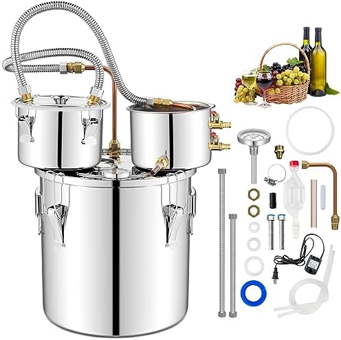 GiantexUK 3 Pots Home Distiller Moonshine Still, 5 Gal 22L/ 8.5Gal 38L ...