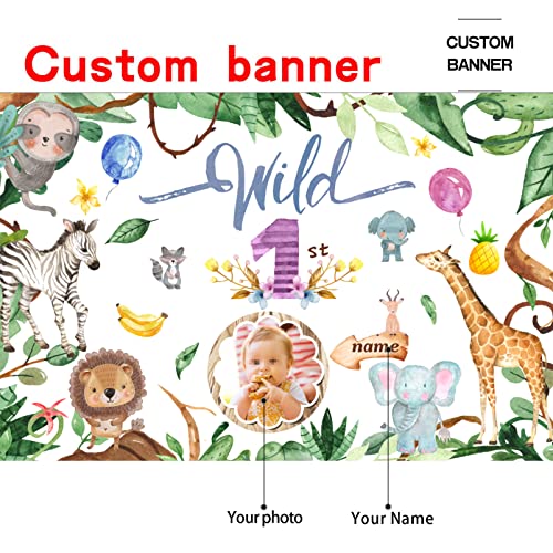 Snapklik.com : Custom Wild One Birthday Decorations Banner