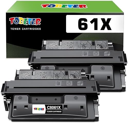 Amazon.com: ToBeter Compatible C8061X 61X Toner Cartridge 2 Black ...