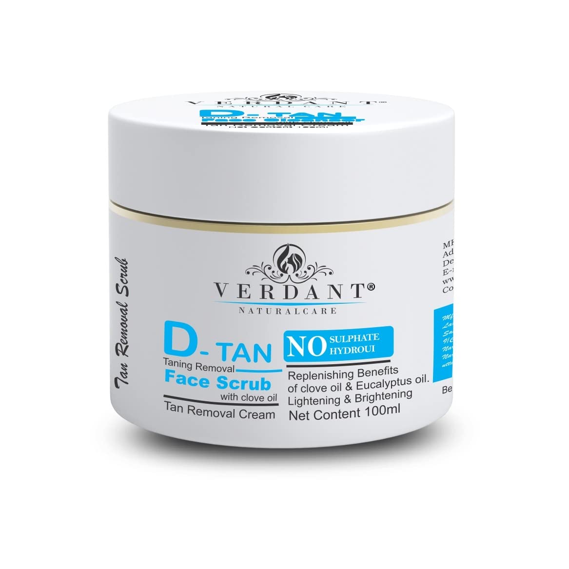 Buy Verdant Natural Care Instant Glow D Tan Scrub for Tan Removal Face ...