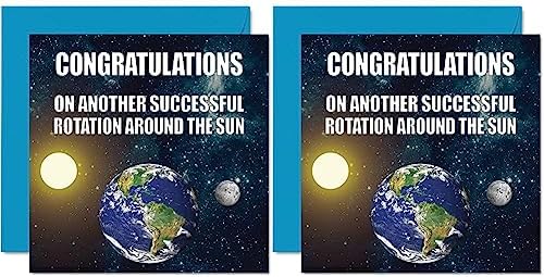 Funny Birthday Cards for Men Women-Earth Rotation-Banter Happy Birthday ...