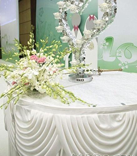 White Detachable Backdrop Swag 3m Long for Stage Curtain Table Skirt ...