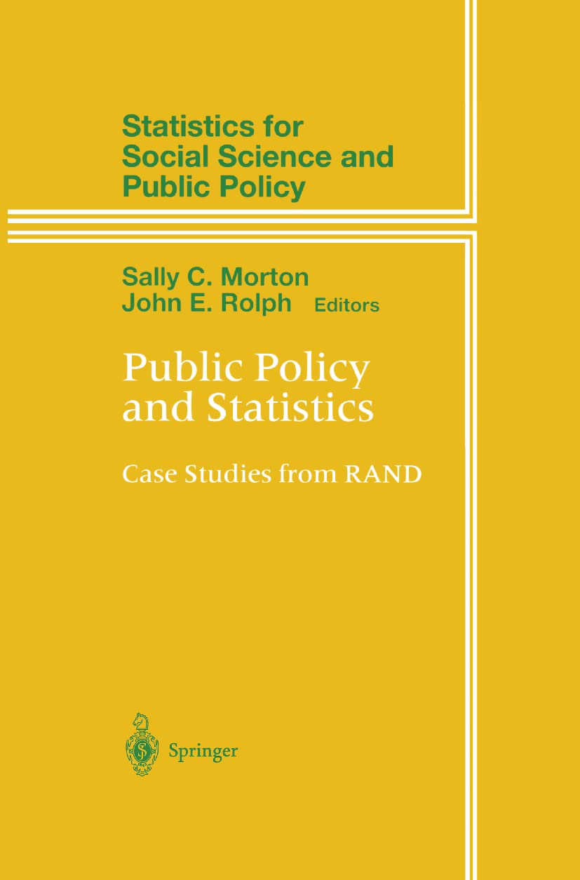 Amazon.com: Public Policy and Statistics: Case Studies from RAND ...