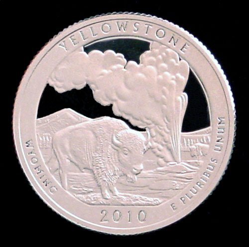 2010-S Wyoming Yellowstone National Park Quarter GEM SILVER PROOF at ...