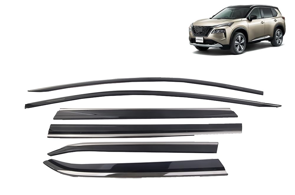 Amazon | 日産 ニッサン エクストレイル 新型 X-TRAIL 4代目 T33 (2022年7月~現行) ドアバイザー サイドバイザー 6P スモーク スポーツタイプ 雨よけ 対策 ...