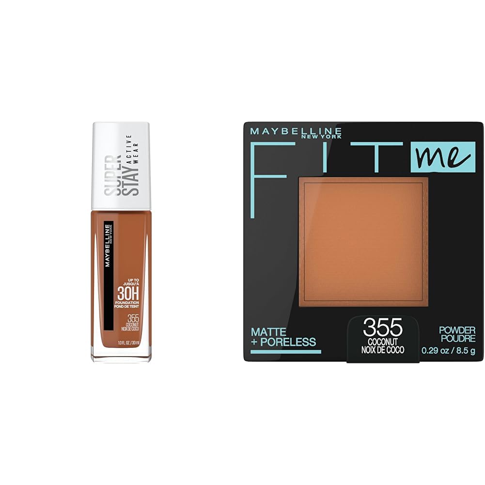 Amazon.com : Maybelline Full Coverage Foundation, Pressed Powder Makeup ...