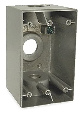 Bell 5385-0 2-5/8" Deep Weatherproof Electrical Box with (1) Gang, (3 ...